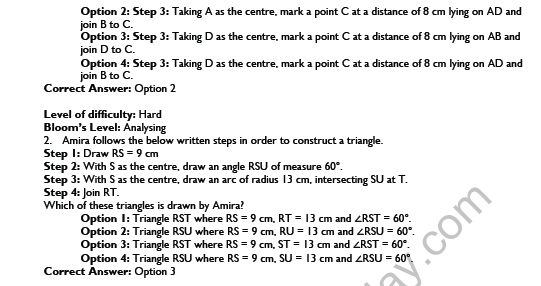 Cbse Class 7 Maths Practical Geometry Worksheet Set A 9801